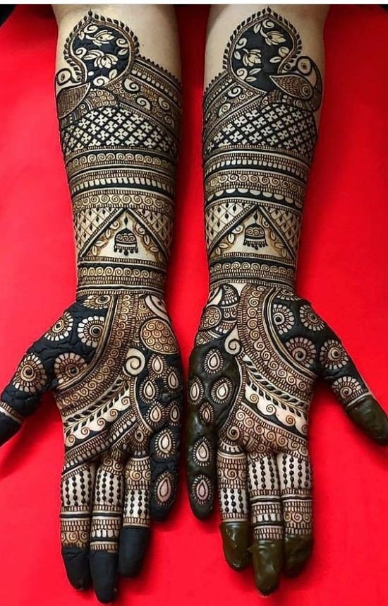 Back Full Hand Bridal Mehndi Design | Back Hand Mehndi Designs