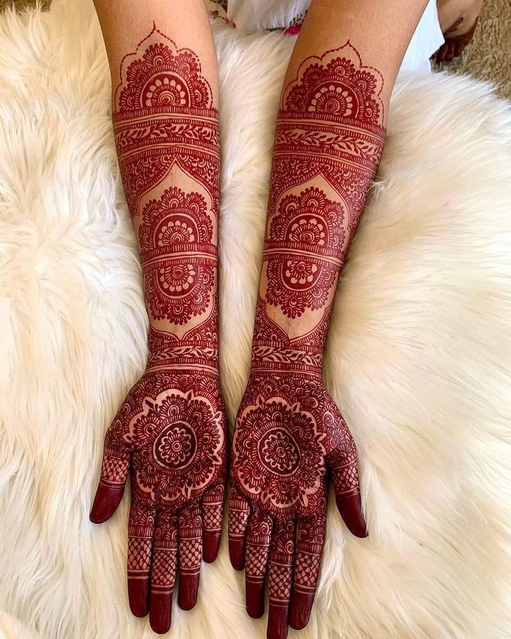 Back Full Hand Bridal Mehndi Design | Back Hand Mehndi Designs