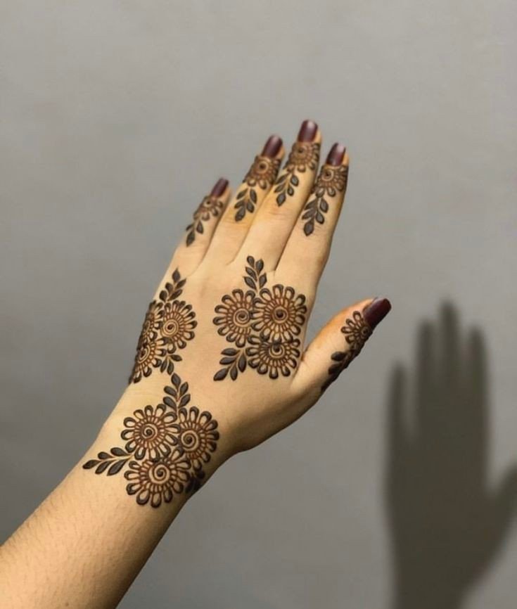 Back Side Mehndi Design | Back Hand Mehndi Designs